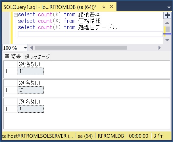 【SQL Server】複数テーブルの件数を一括カウントするSQL | RfromL