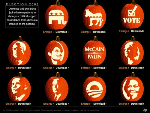 Presidential Election Pumpkin Patterns for the Scariest Halloween Ever ...