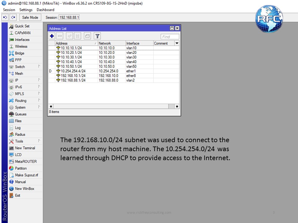Basic VLANs with SwitchOS