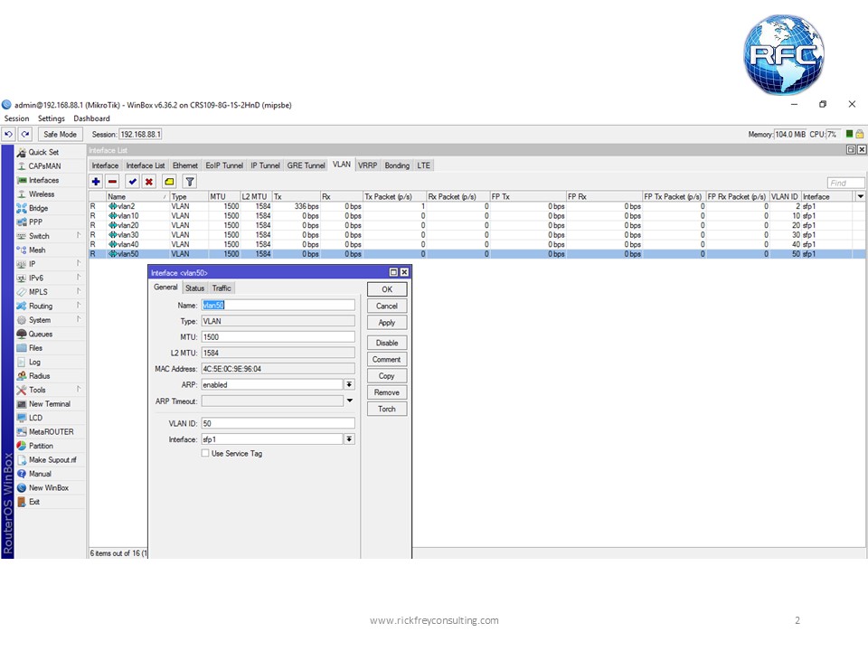 Basic VLANs with SwitchOS