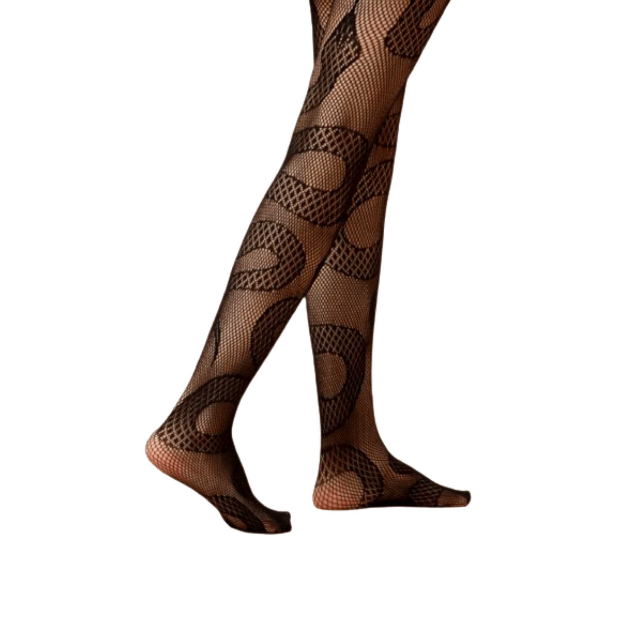 Snake Printed Fishnet Tights - Pattern Fishnets For Women, Transparent ...