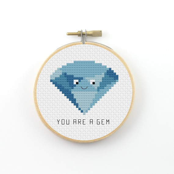 You are a gem cross stitch pattern - Ringcat Design