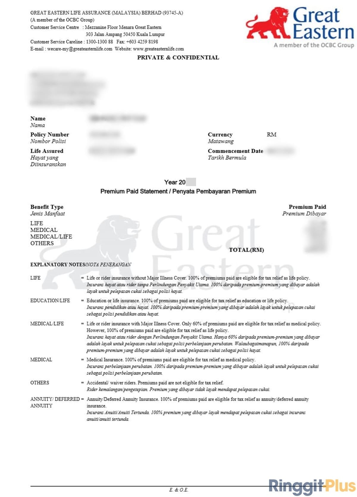 How To Claim Income Tax Reliefs For Your Insurance Premiums