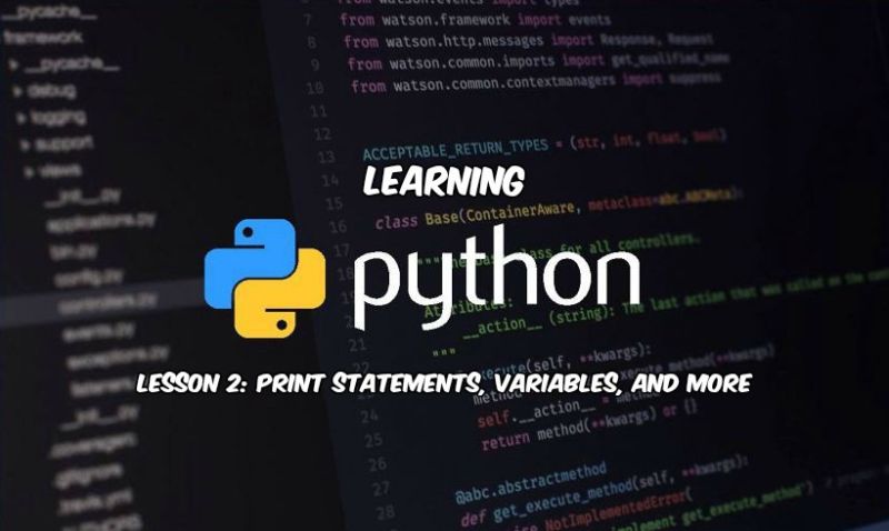 Learning Python Lesson 2 Print Statements Variables And More - Premium Geometric Pattern Gallery - Mobile