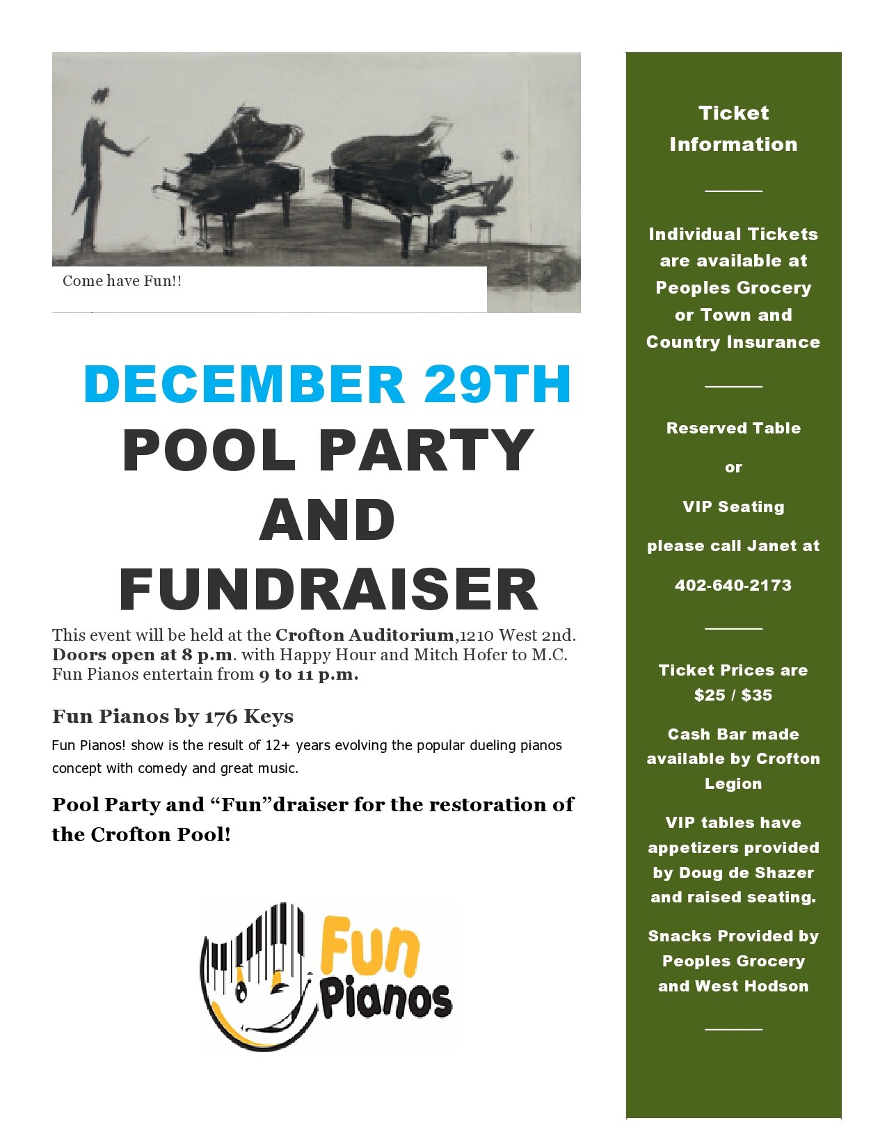 Pool Fundraiser – Riverfront Broadcasting, LLC.