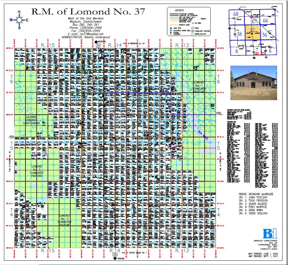 R.M. Map - Rural Municipality of Lomond No. 37