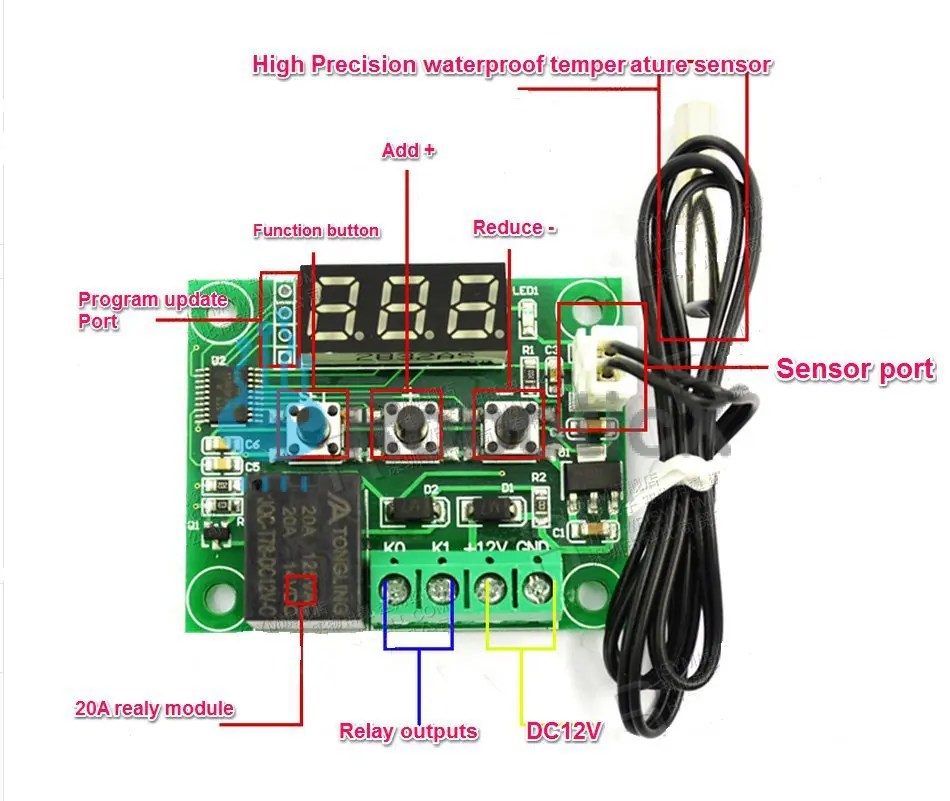 W1209 High-precision Digital Thermostat Incubator Temperature ...