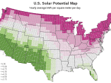 U S Solar Potential Map