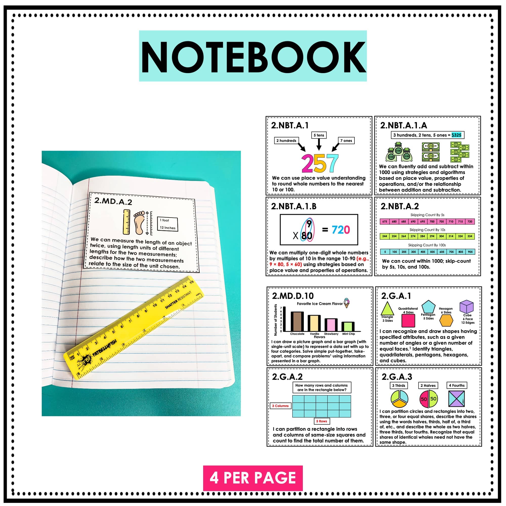 2nd Grade Common Core Standards "I can" and "We can" Statements - Math ...