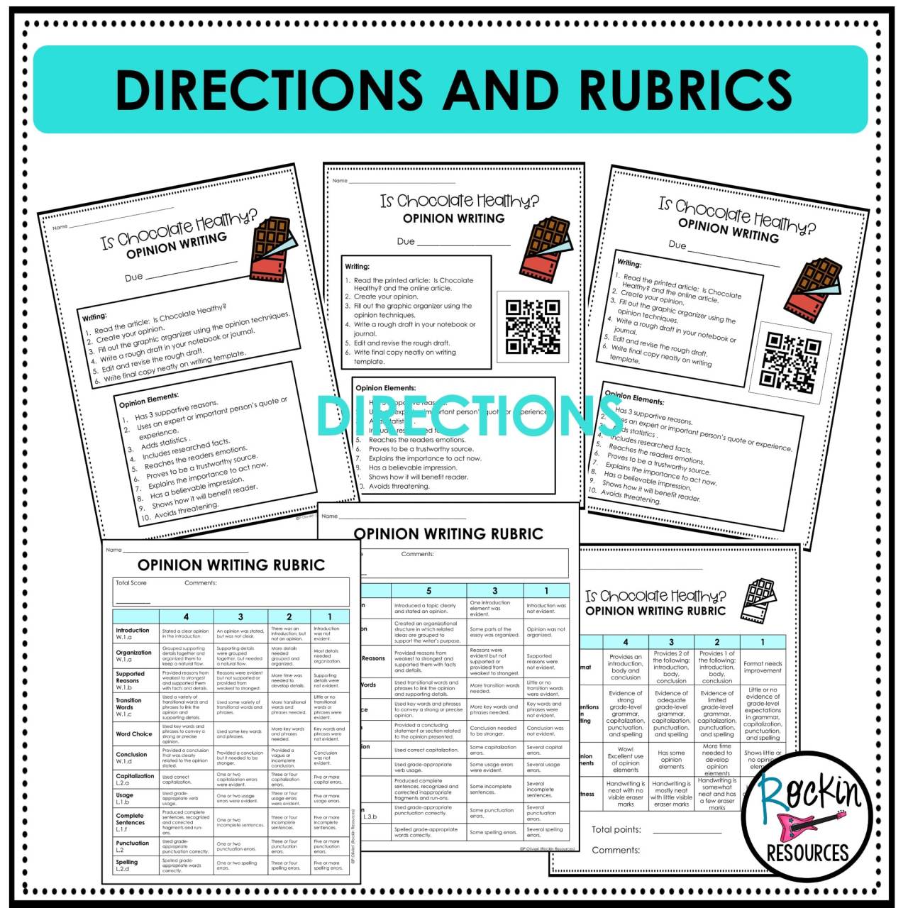 Opinion Writing: Is Chocolate Healthy? - Rockin Resources