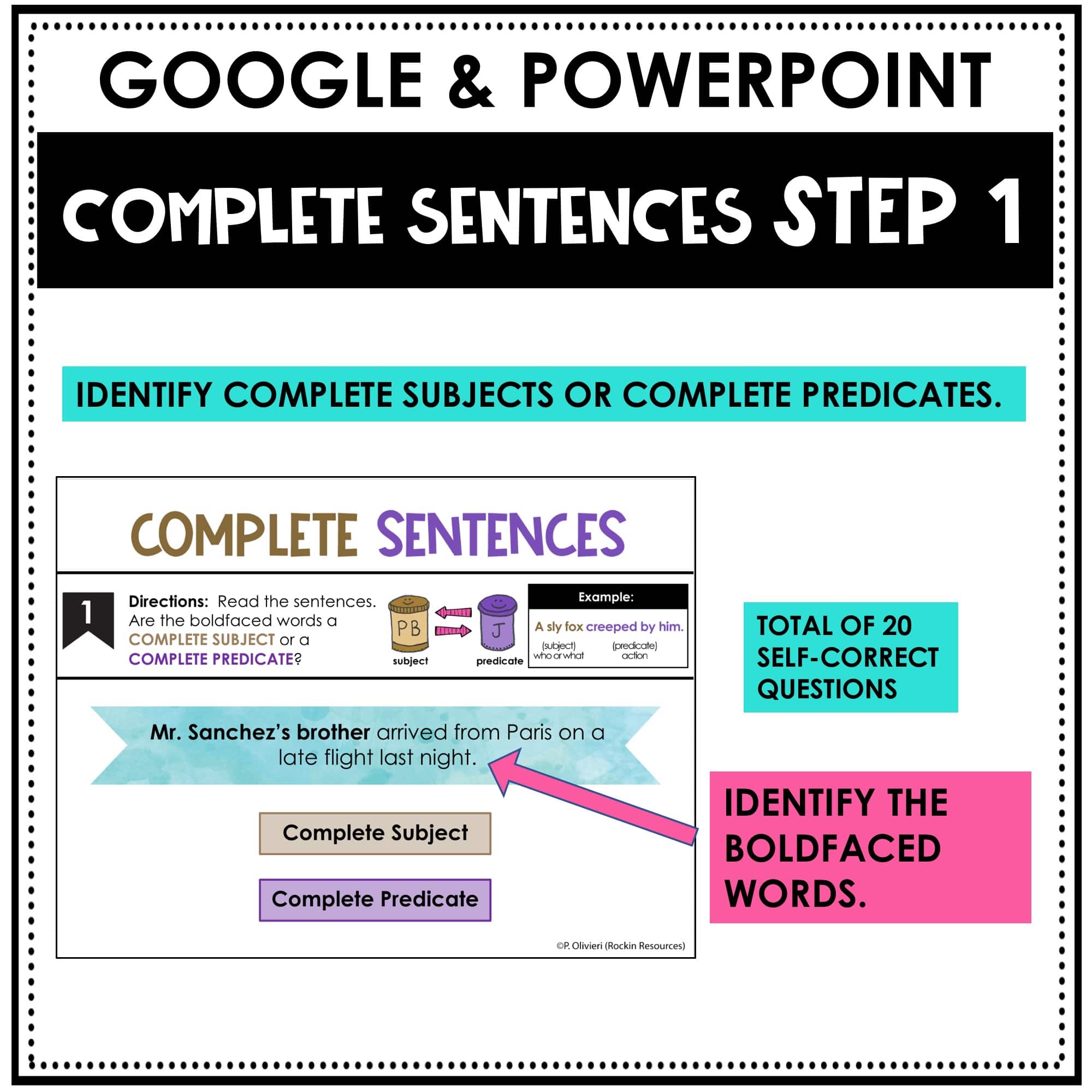5th Grade Digital Step-by-Step Complete Sentences Practice - Rockin ...
