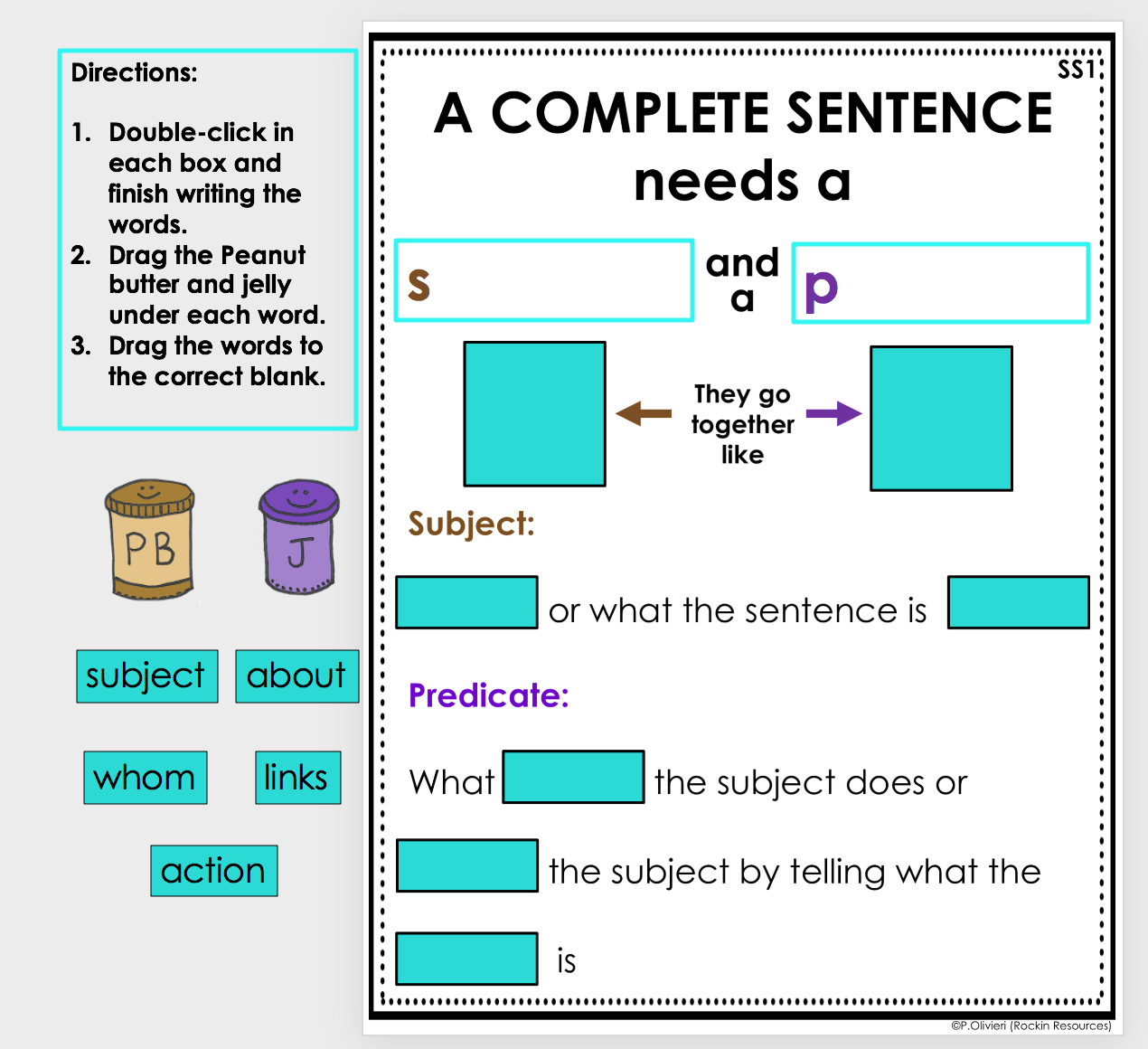 Writing Mini Lesson #2- Complete Sentences - Rockin Resources