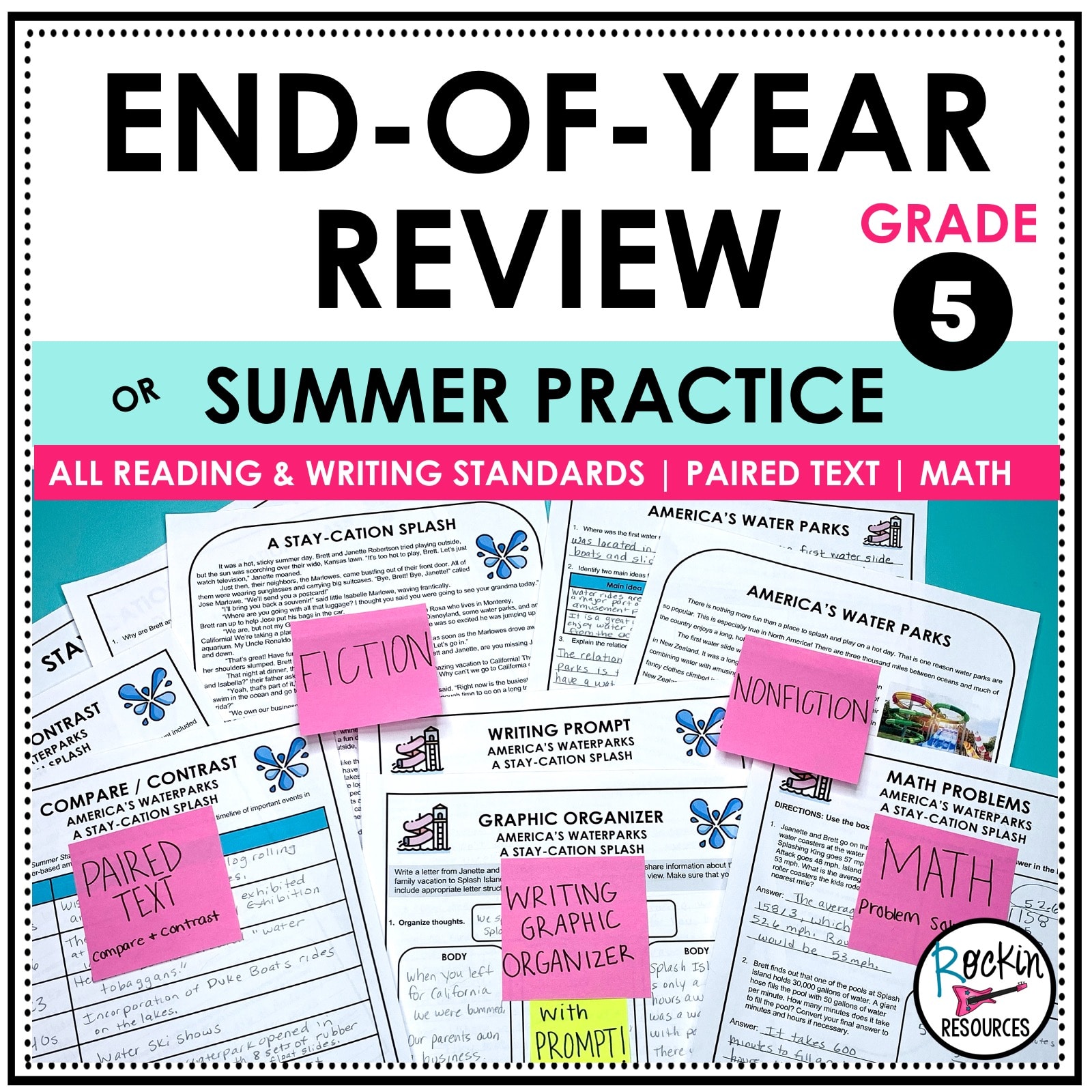 5TH GRADE REVIEW | END OF YEAR REVIEW | TEST PREP | SUMMER SLIDE ...