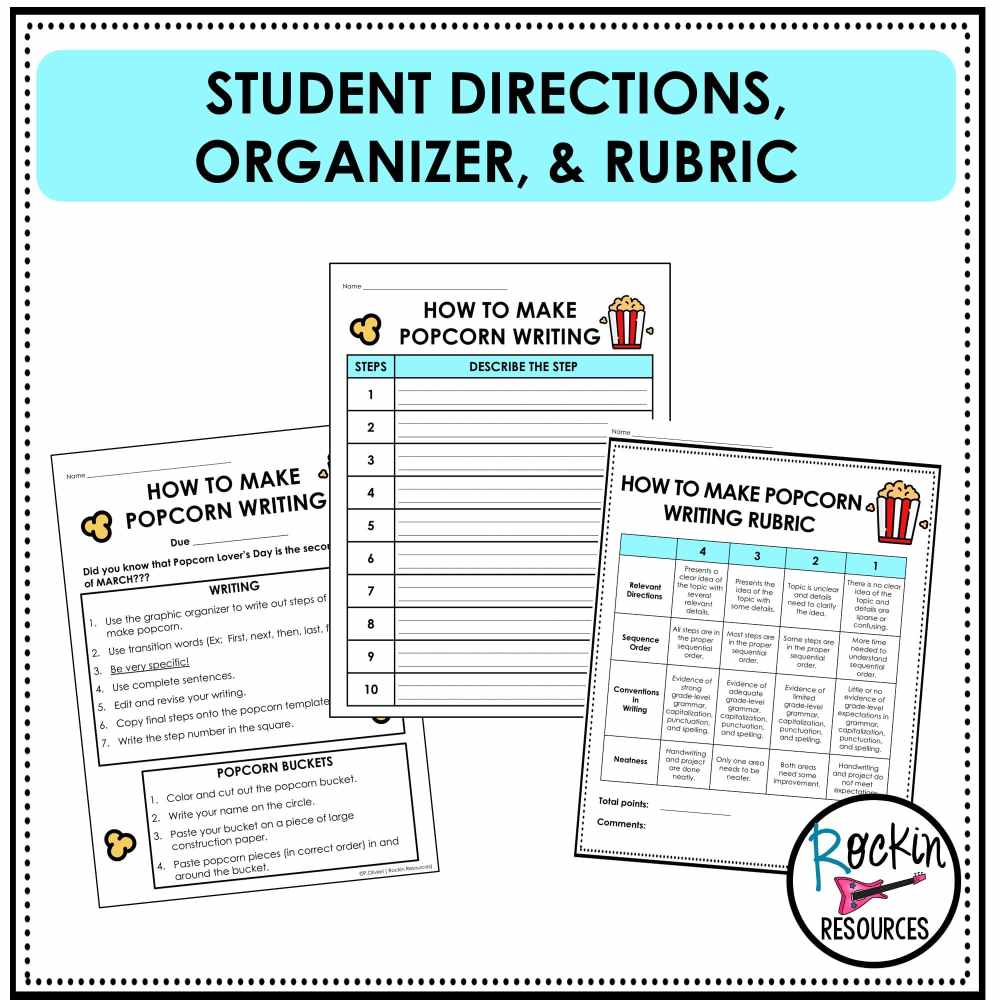 How To Writing How To Make Popcorn Rockin Resources how-to-writing-how-to-make-popcorn-rockin-resources