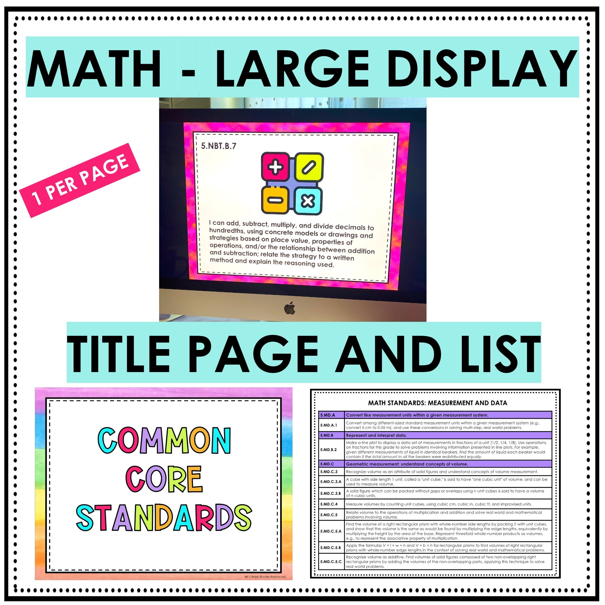 Common Core Standards "I can" and "We can" Statements 5th Grade ELA ...