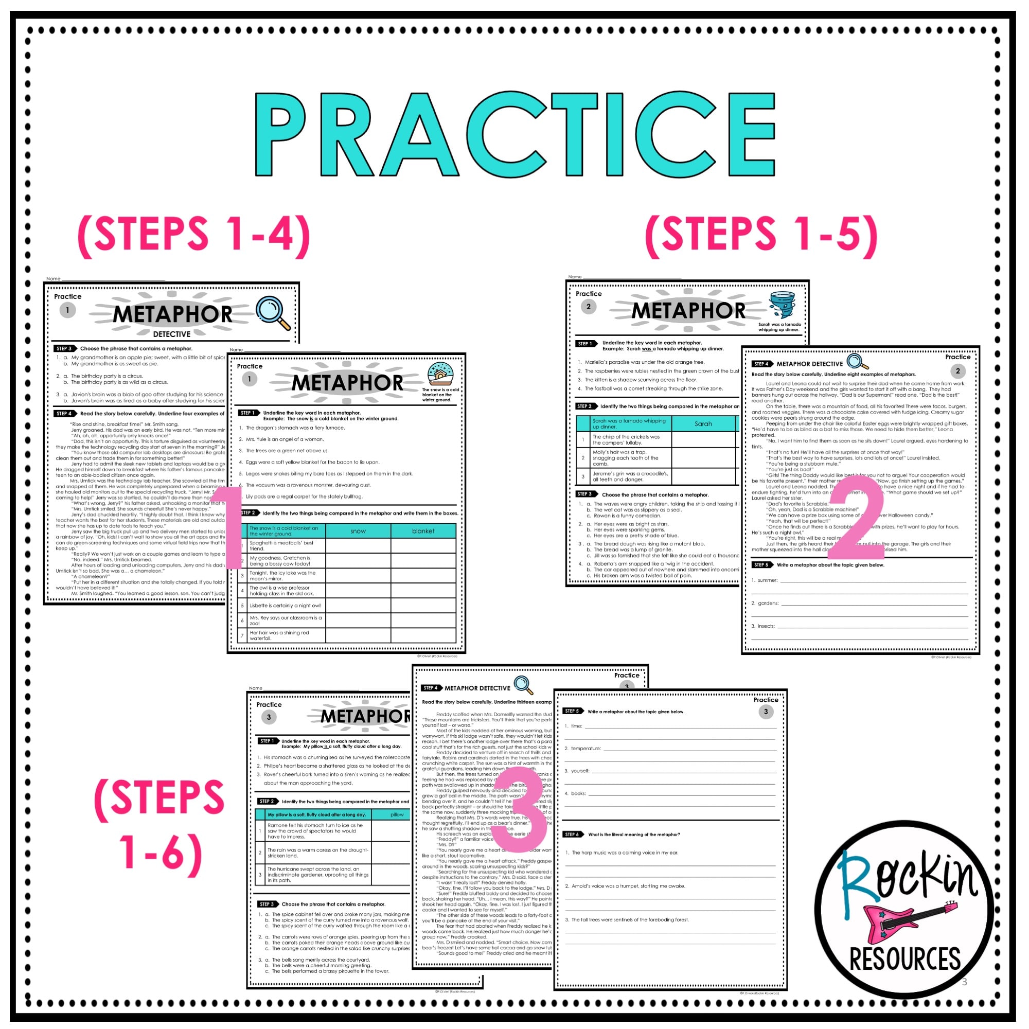 METAPHORS | FIGURATIVE LANGUAGE | PRINTABLE AND DIGITAL - Rockin Resources