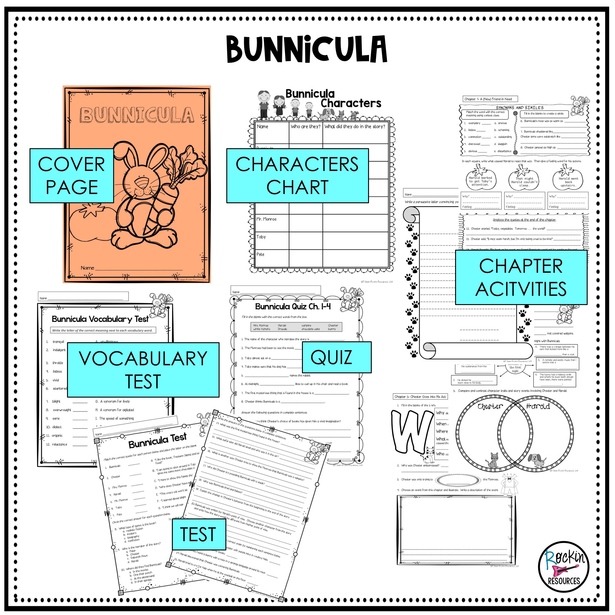 October Activities Bundle for Language Arts - Rockin Resources