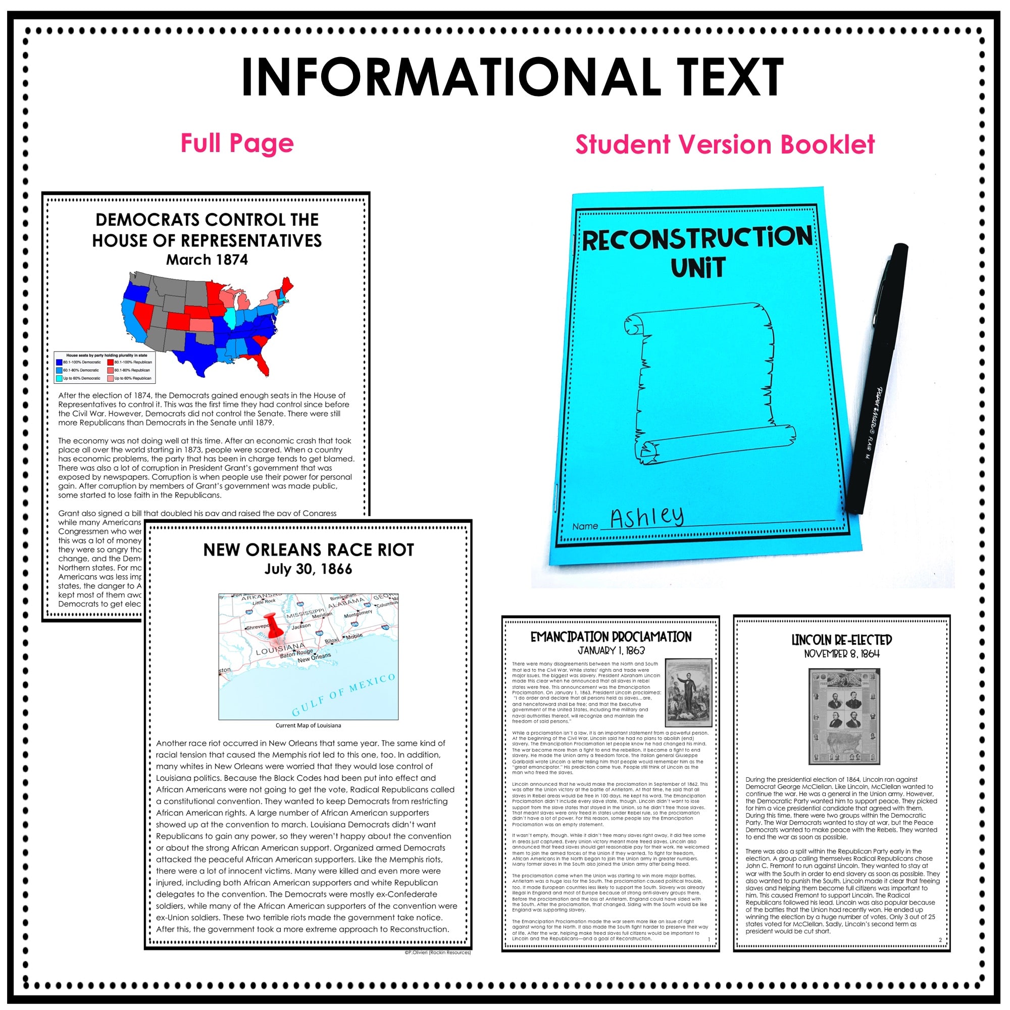 Reconstruction Unit - Reconstruction Activities - DIGITAL & PRINTABLE ...