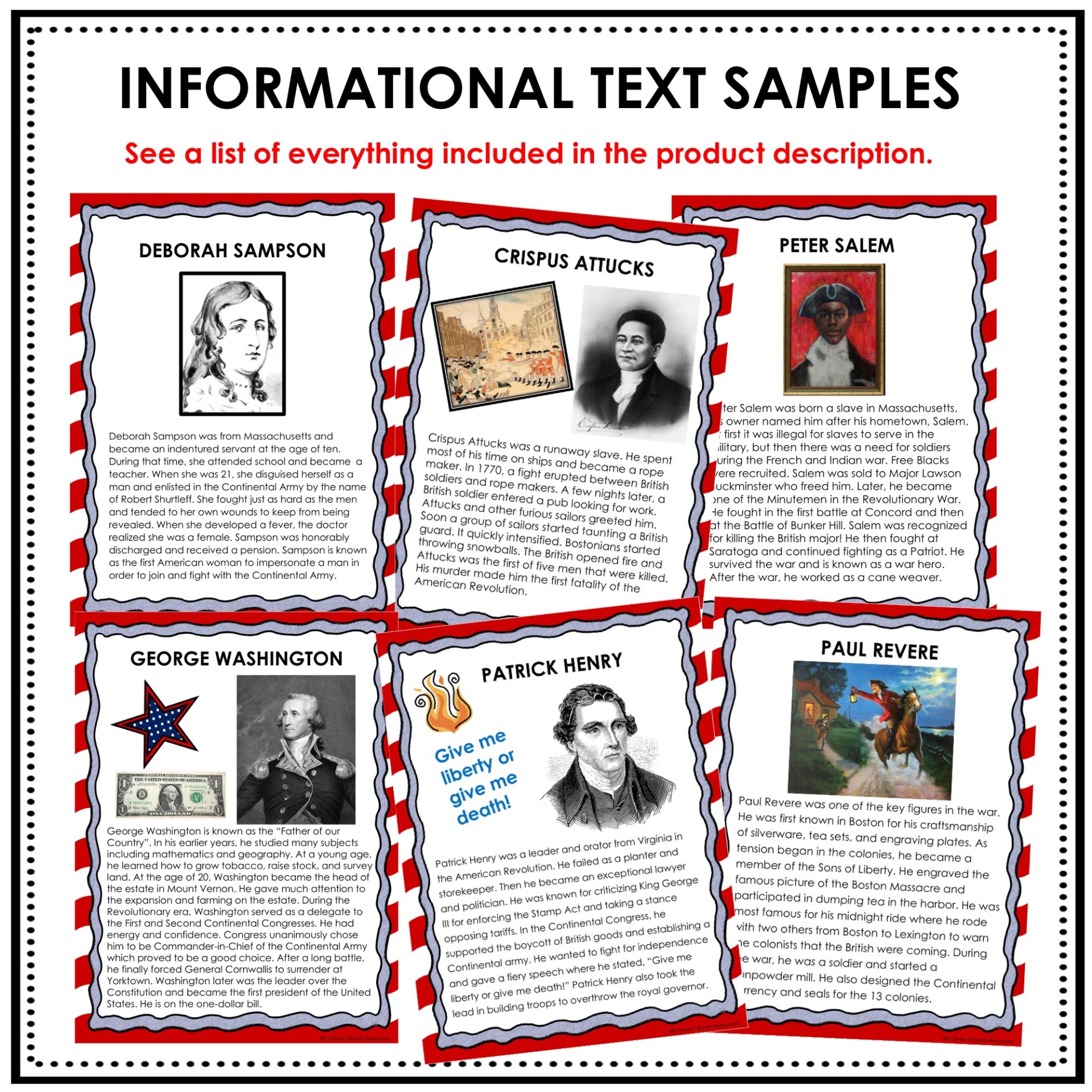 Revolutionary War People Unit - Rockin Resources