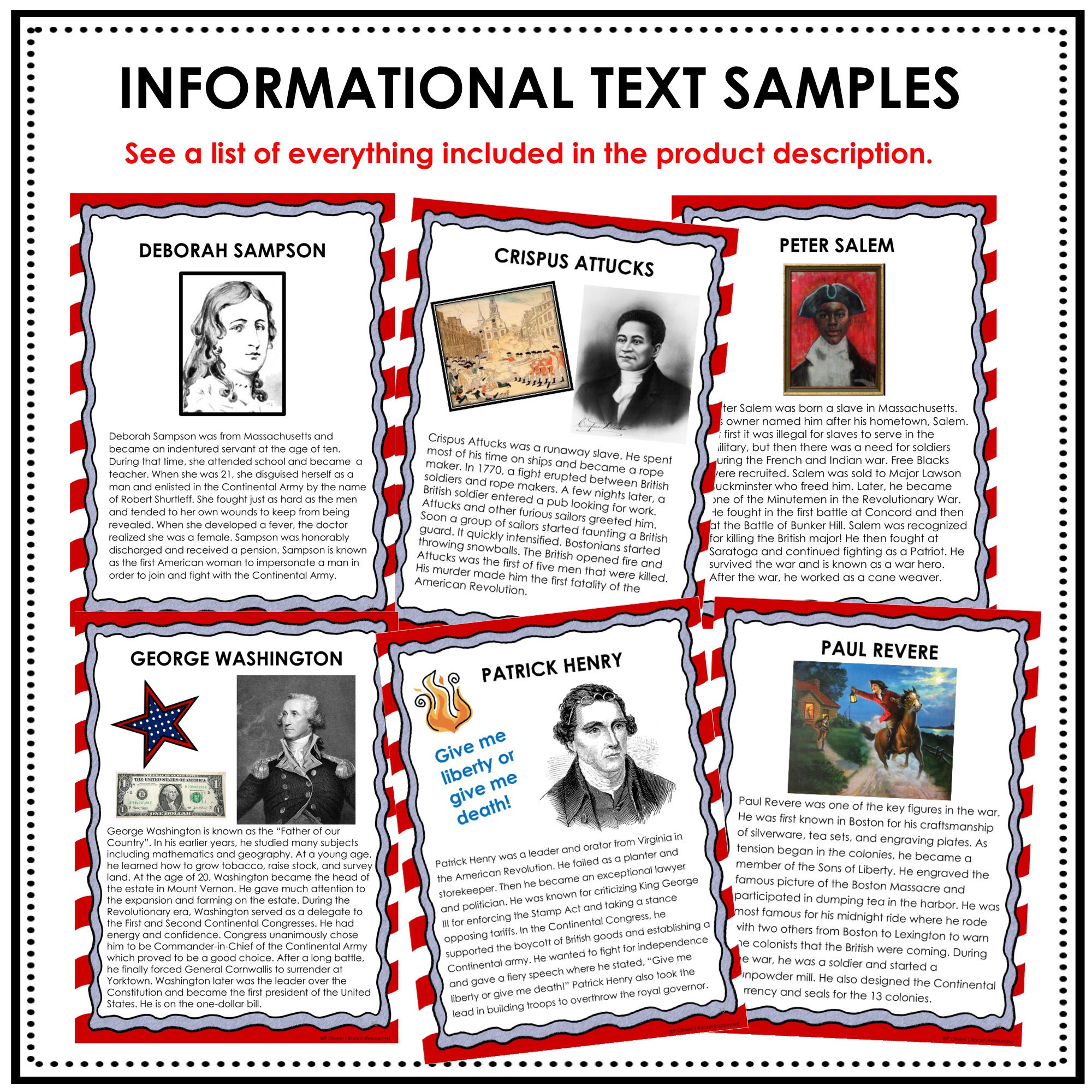 Revolutionary War People Unit - Rockin Resources