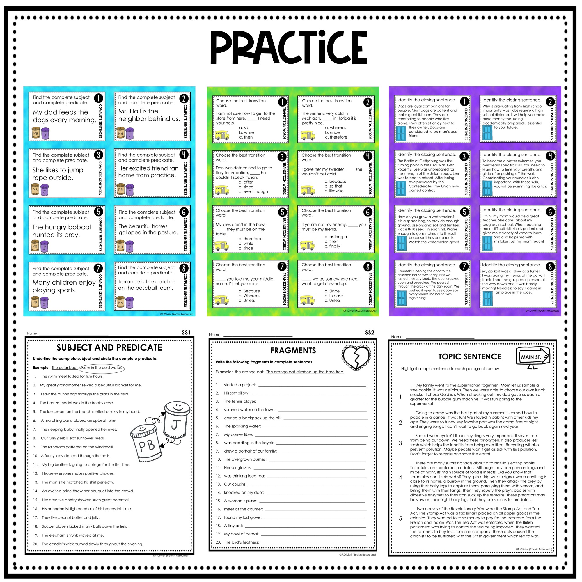Step-by-Step Paragraph Writing and Sentence Structure Unit - Rockin ...