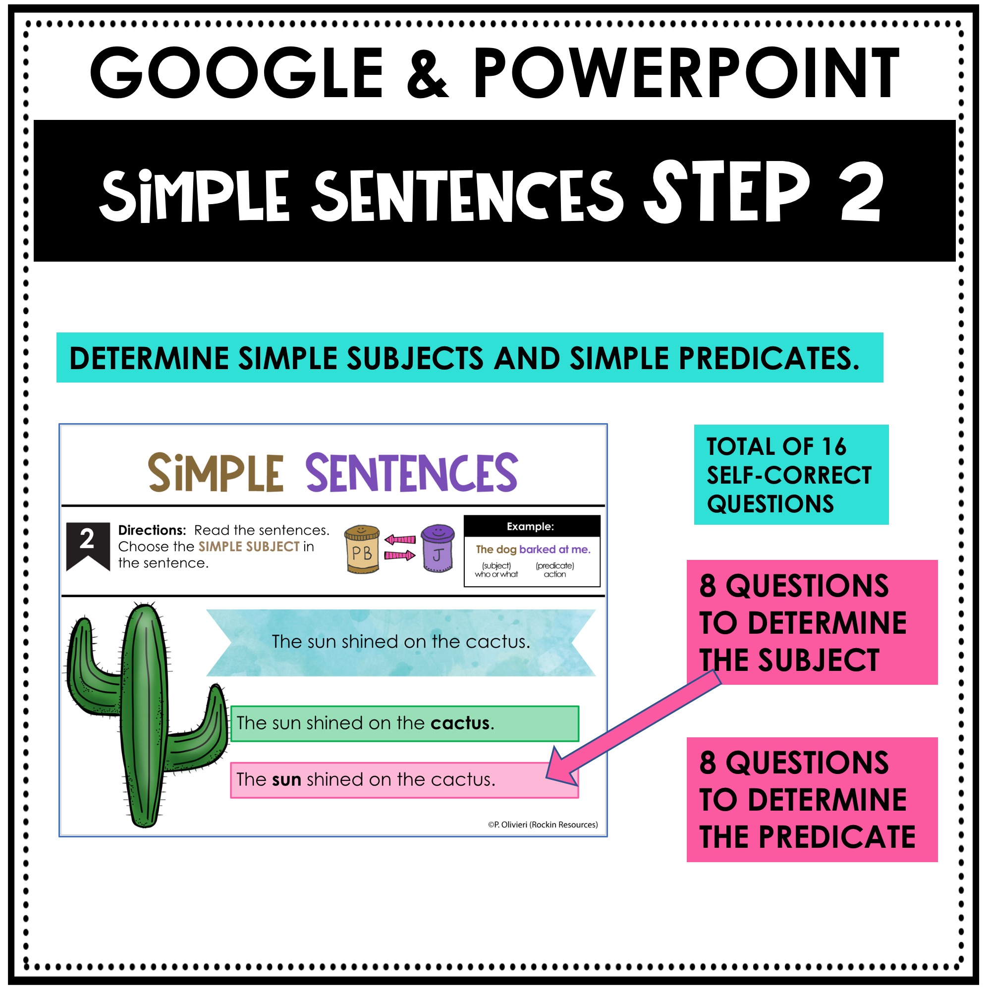 3rd Grade Digital Step-by-Step Simple Sentences Practice | Rockin Resources