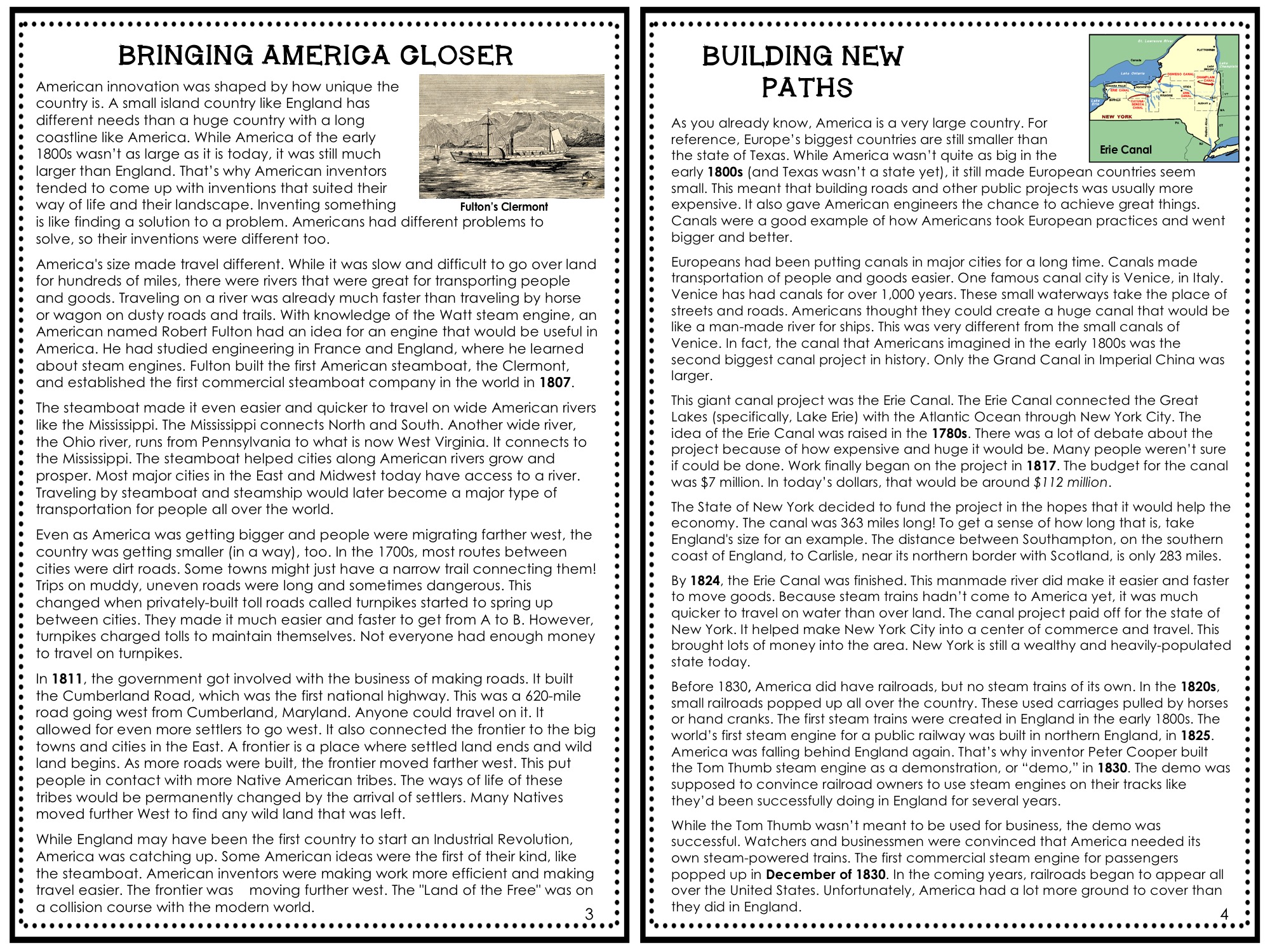 Industrial Revolution Informational Text Booklet - Rockin Resources