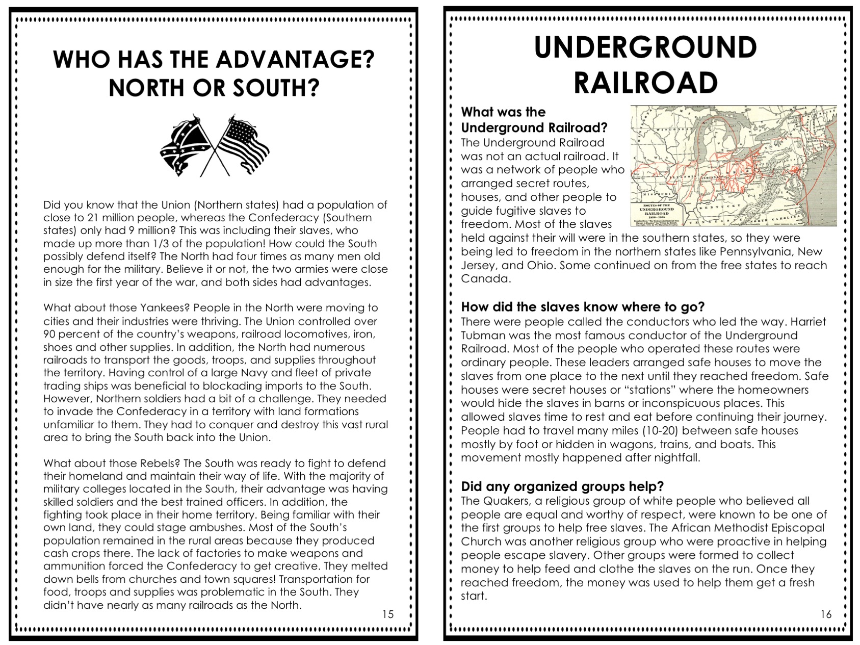 Civil War Informational Text Booklet - Rockin Resources