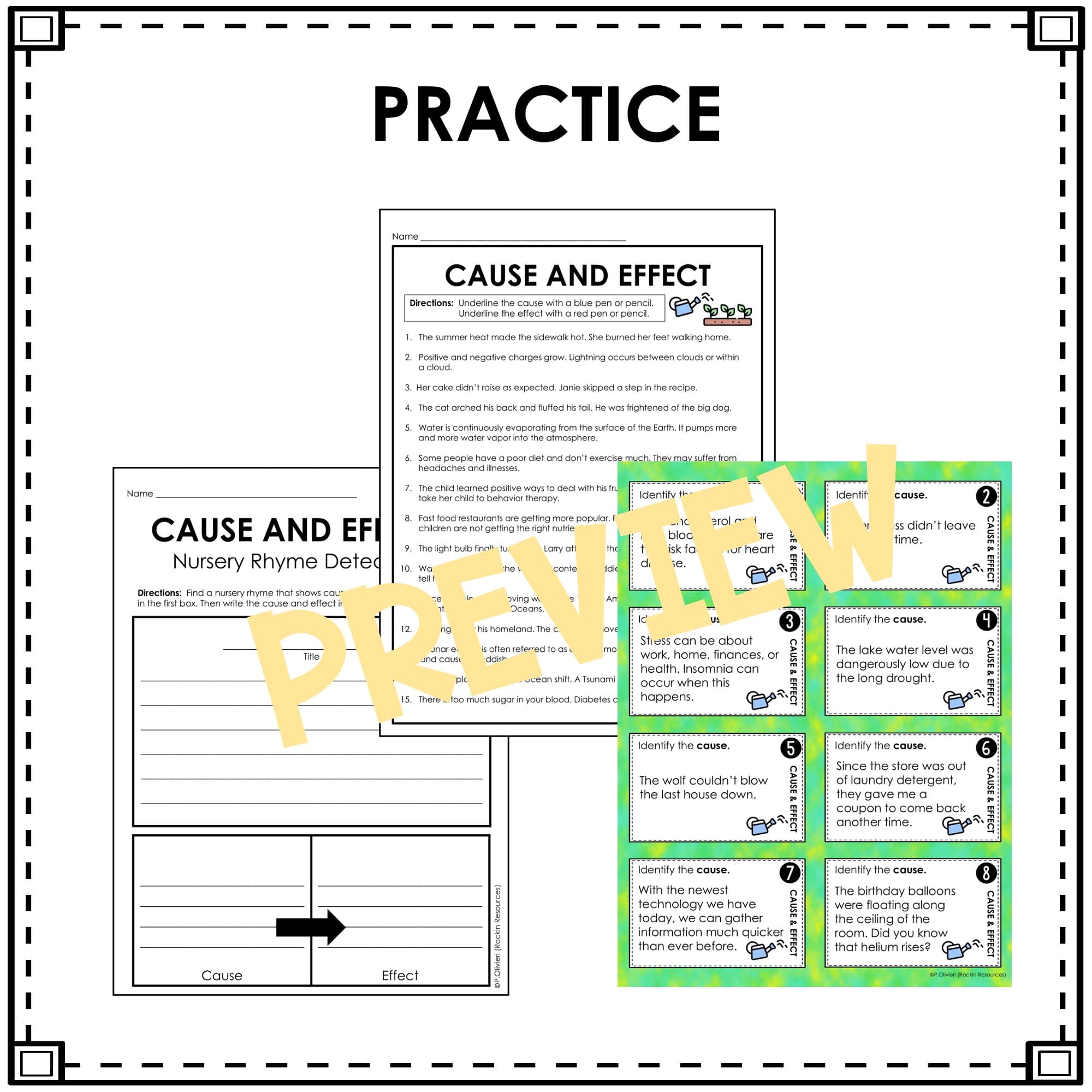 Step-by-Step Cause and Effect Unit - Rockin Resources