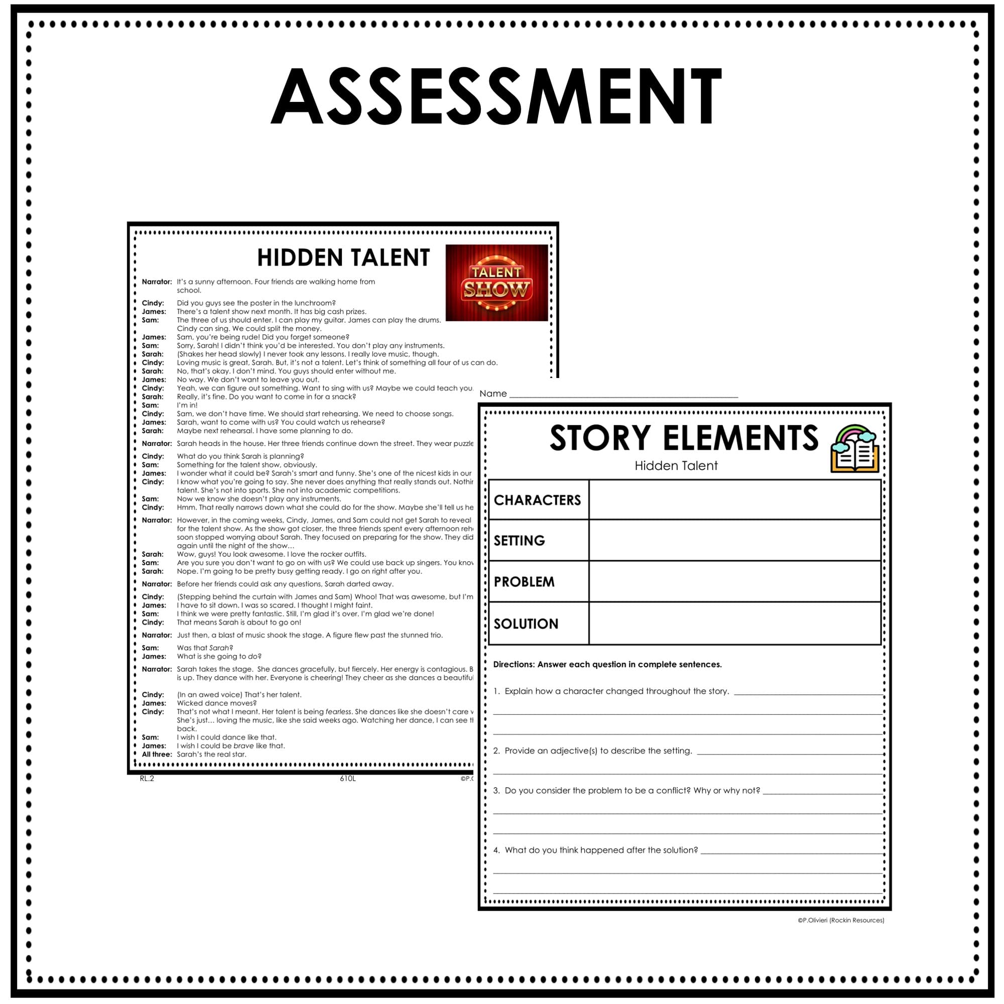 Step-by-Step Story Elements Unit for Fiction - Rockin Resources