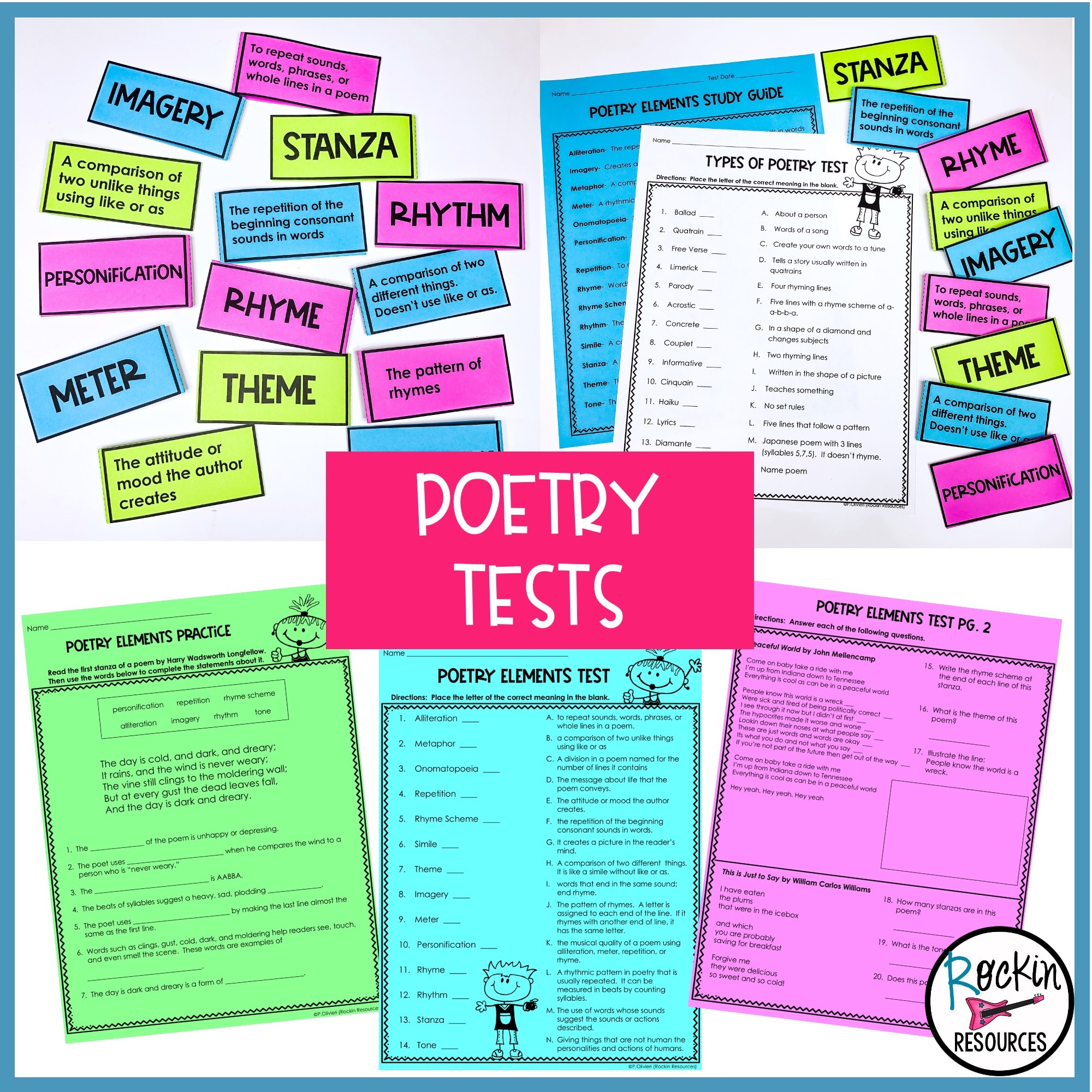 POETRY BUNDLE #2 WITH POETRY ANALYSIS PRACTICE - Rockin Resources