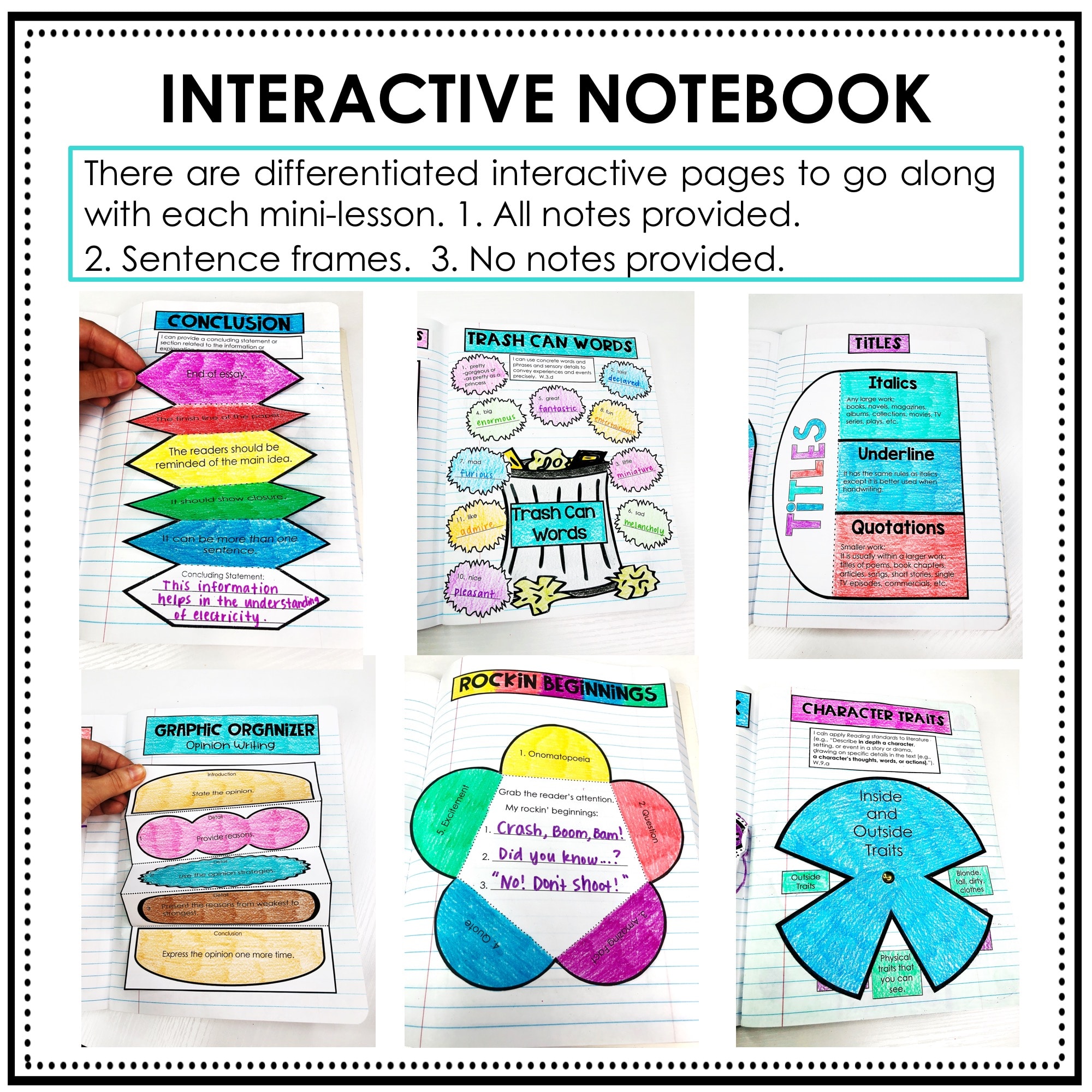 Interactive Writing Notebook Program | STEP-BY-STEP WRITING® - Rockin ...