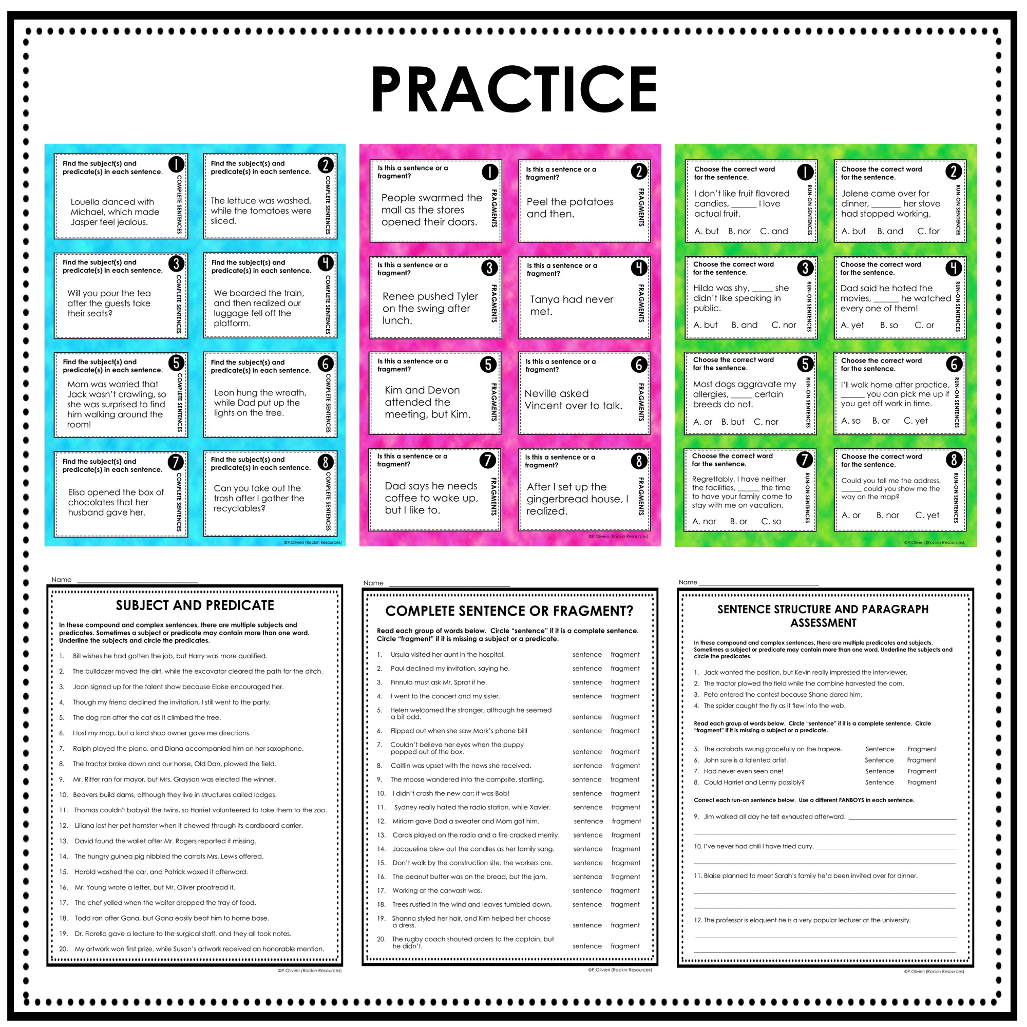 Paragraph Writing and Sentence Structure Grades 6-8 - Rockin Resources