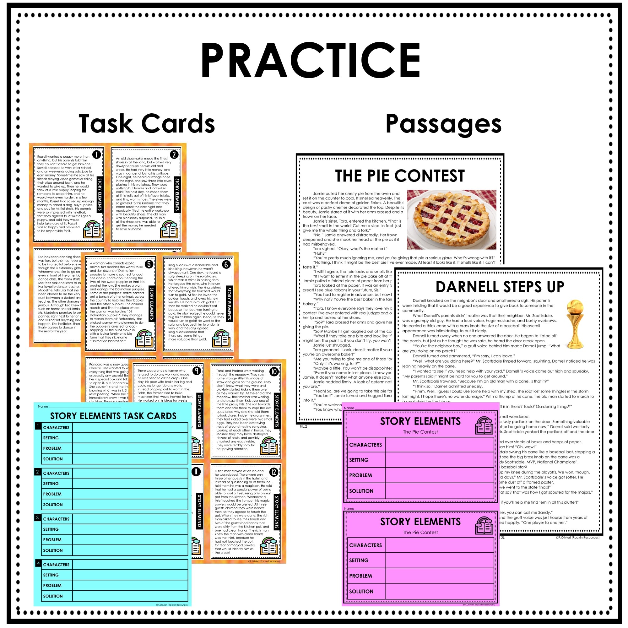 Step-by-Step Story Elements Unit for Fiction - Rockin Resources