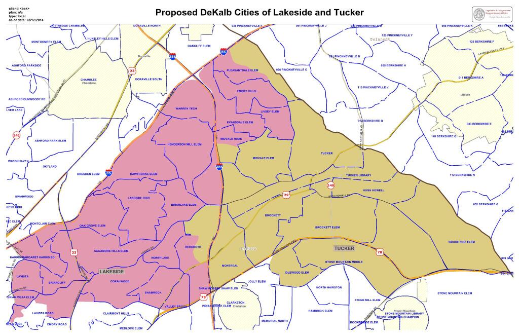 Map released for new Lakeside, Tucker city boundaries - Rough Draft Atlanta