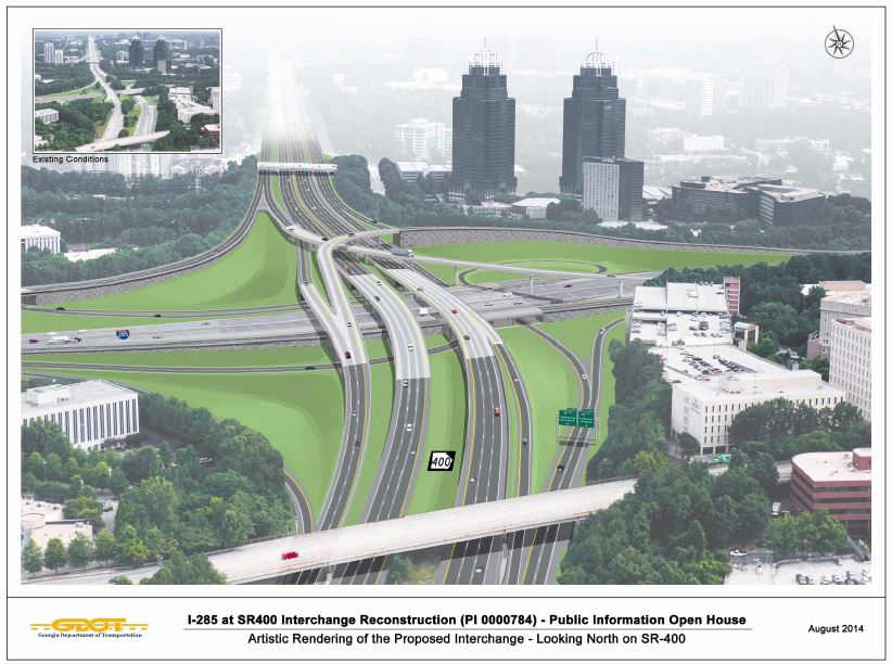 Homeowners, officials examine new design for Ga. 400, I-285 interchange ...