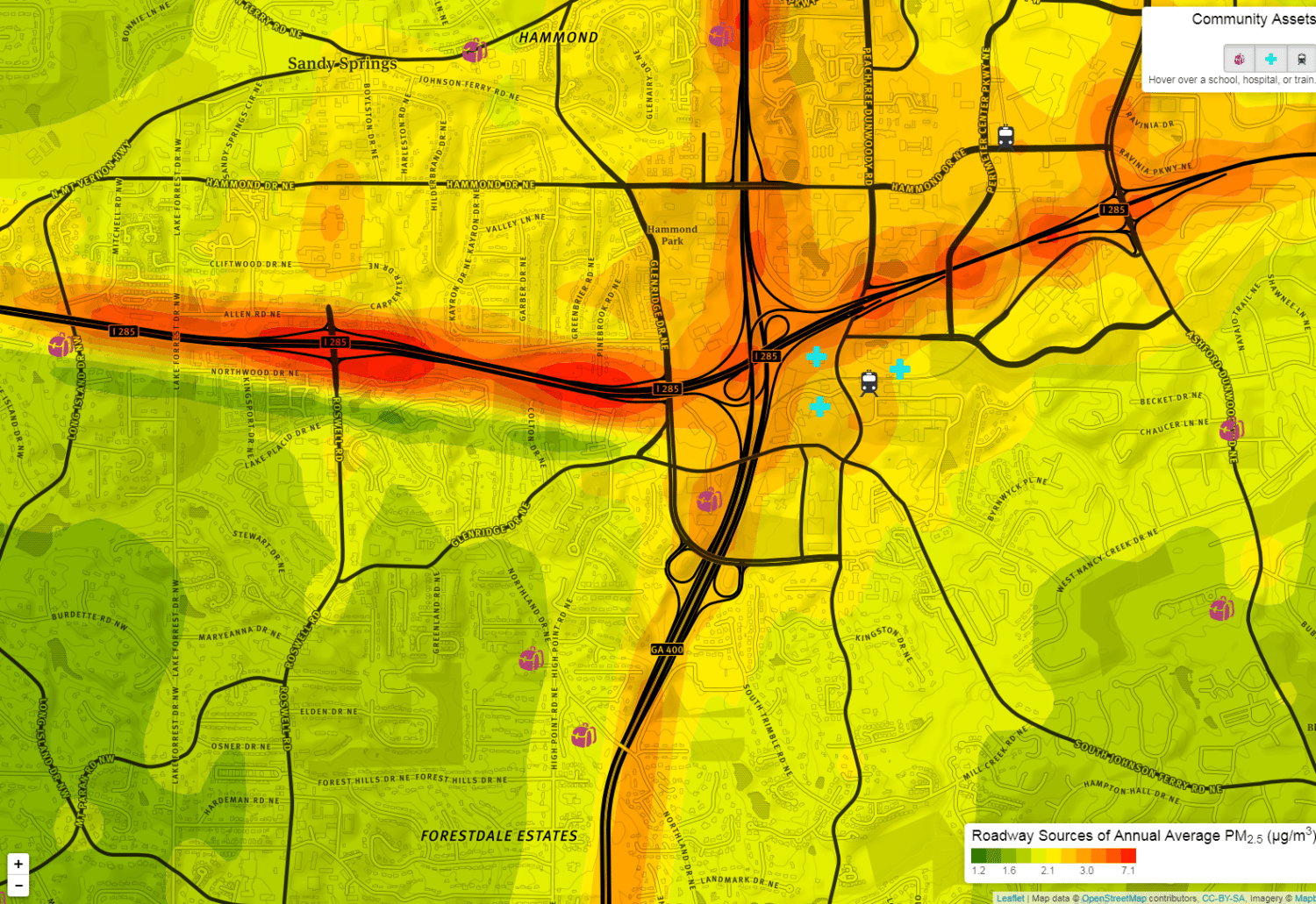 As 285/400 interchange expands, air pollution is a concern - Rough ...