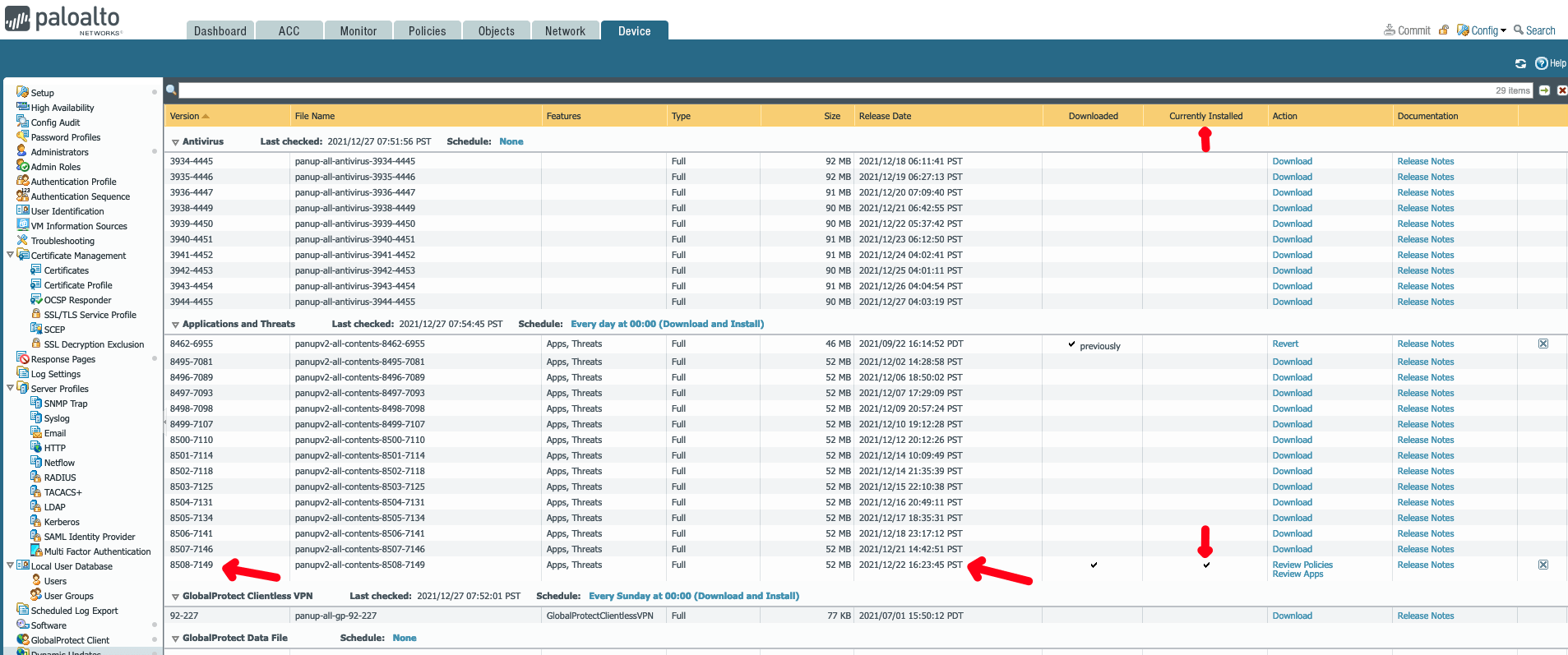 Upgrading Firewall PAN-OS Version – Rowell Dionicio