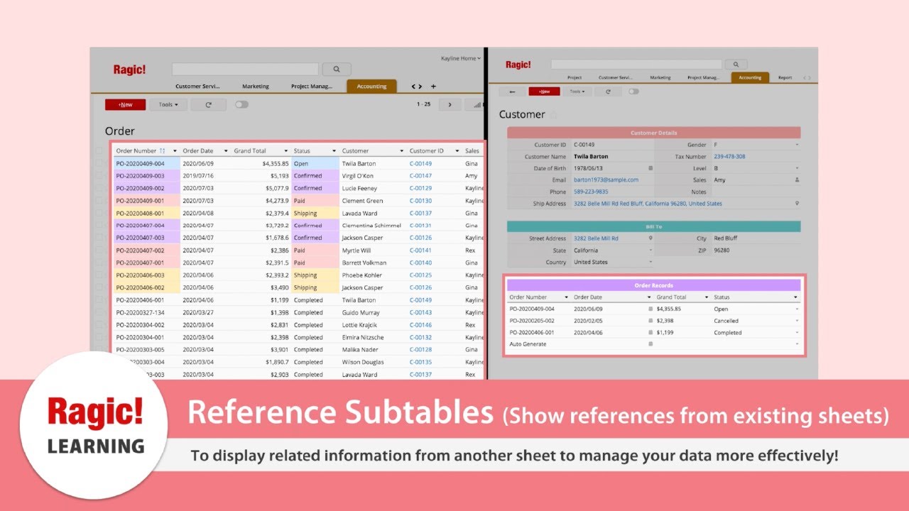 Reference Subtables (Show references from existing sheets) - RR ...