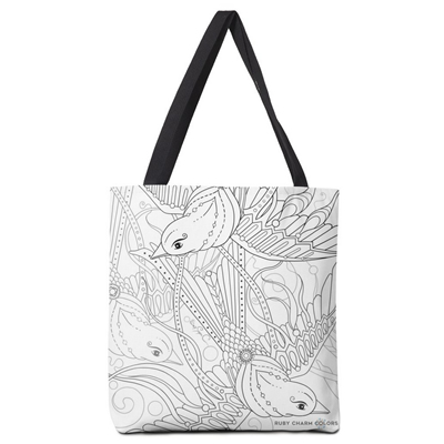 DIY ‘Color Your Own’ Tote Bags & Spiral Notebooks Collection – ruby ...