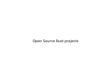 Open Source Rust Projects