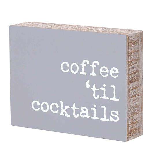 Coffee Til Cocktails Block – rusted fence