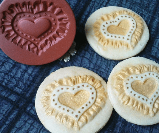 Carolina Shortbread Luster Dust Cookies using Rycraft Cookie Stamps