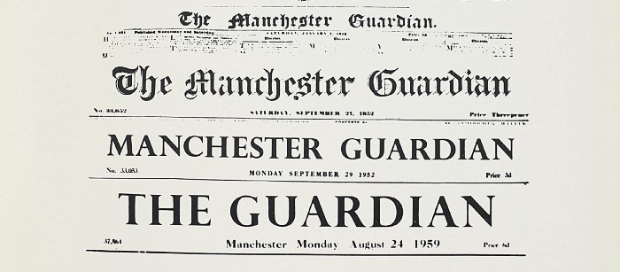 Rylands BlogGuardian Exhibition: Anniversaries: The Guardian newspaper ...