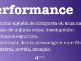 Performance Dicio Dicionário Online De Português