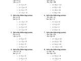 Math Worksheet Collection Solving Linear Systems Media4math