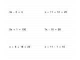 Math Worksheet Collection Solving Two Step Equations Media4math
