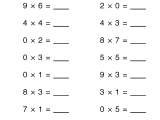 Math Worksheet Collection Multiplying One Digit Numbers Media4math