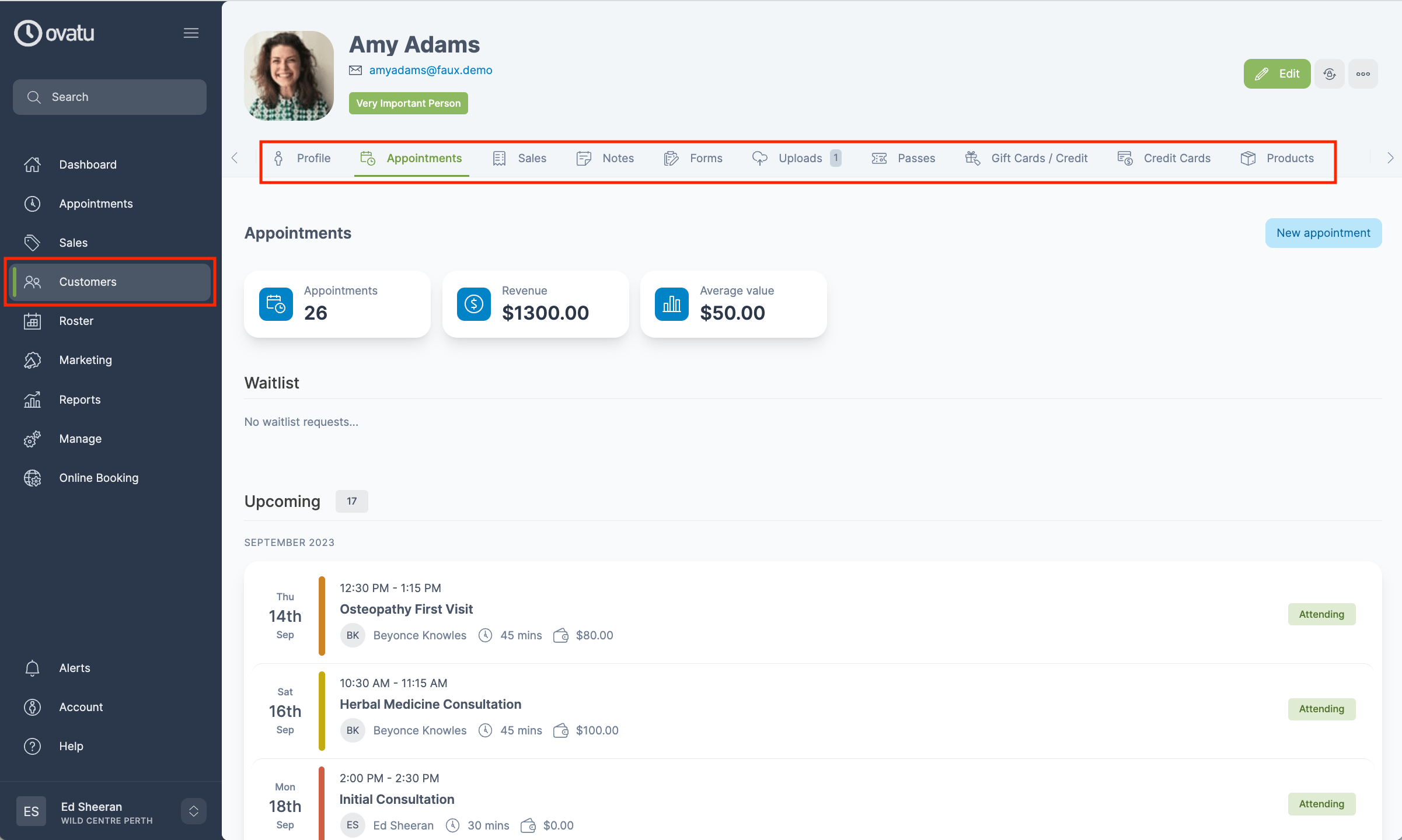 Customer Profile Ovatu Help Guides