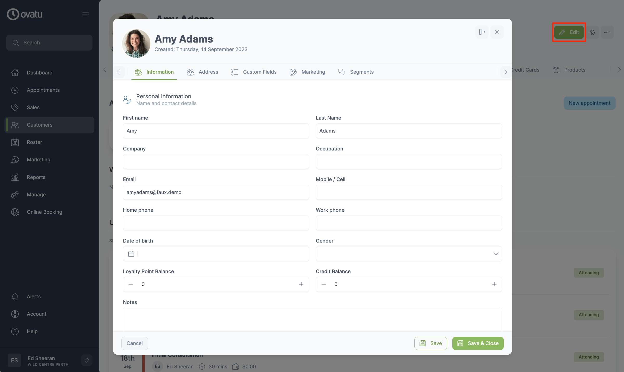 Customer Profile Ovatu Help Guides